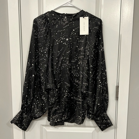 Zara | Tops | Nwt Zara Constellation Blouse | Poshmark
